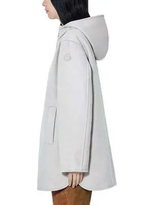 Moncler Hooded Zip-front Coat - Neutrals