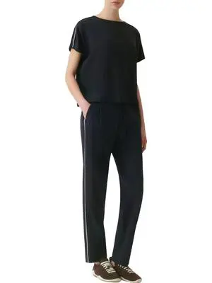Fabiana Filippi Side Stripe Trousers - Blue