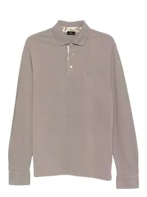 ETRO Pegaso-embroidered Long-sleeve Polo Shirt