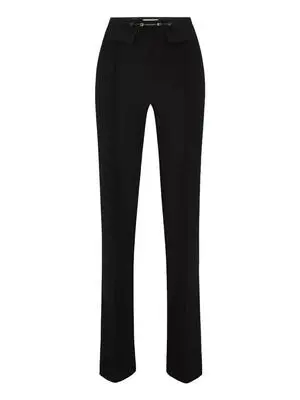 Elisabetta Franchi Flared Trousers With Horsebit Detail - Black
