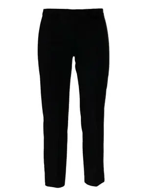 Max Mara Umanita Pressed-crease Slim-fit Trousers - Black