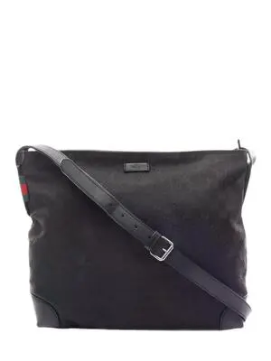 GUCCI Gucci GG Canvas Crossbody Bag With Web Stripe Detail