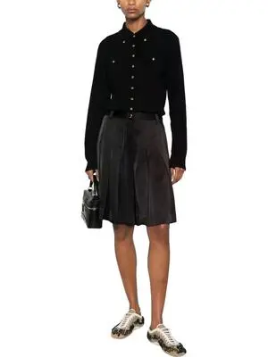 Sandro Button-down Collar Cardigan - Black