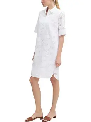 JOOP! Mini Dress With Logo Plaque - White