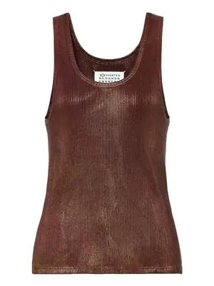 MAISON MARGIELA Maison Margiela Foiled Ribbed Tank Top
