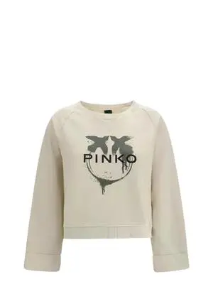 Pinko Logo-print Sweatshirt - Neutrals