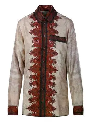 PIERRE-LOUIS MASCIA Paisley Print Button-down Shirt - Neutrals