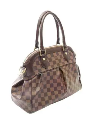 LOUIS VUITTON Damier Ebene Pm Trevi Handbag - Brown
