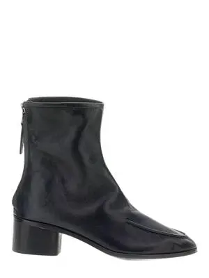 Hereu Apron-toe Leather Boots - Black