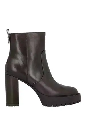 Pinko Platform Ankle Boots With Block Heel - Brown