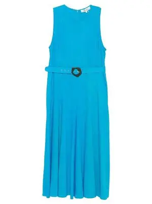Diane Von Furstenberg Elliot Belted Sleeveless Midi Dress - Blue
