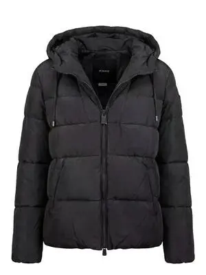 Pinko Quilted Hooded Jacket Black