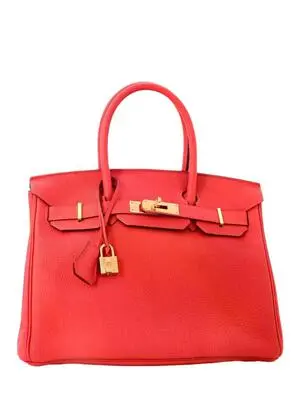 Hermès Hermès Birkin Togo 30 Tote Bag Red