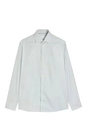 Eton Houndstooth Long-sleeve Shirt - Blue