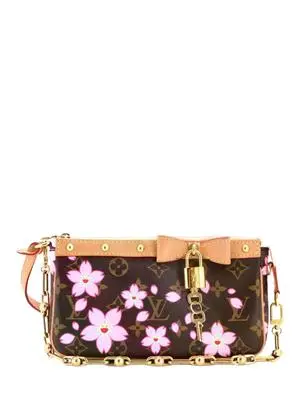 LOUIS VUITTON X Takashi Murakami Pochette Accessoires Nm Limited Edition Cherry Blossom Monogram Shoulder Bag - Brown