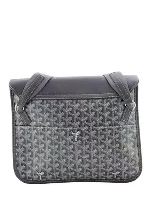 Goyard Goyard Coursier Messenger Bag In Coated Canvas And Leather Grey