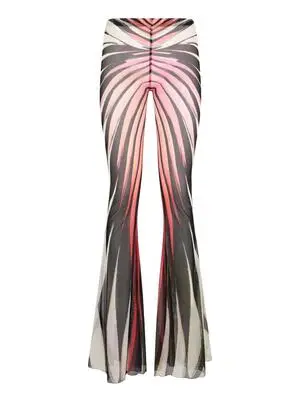 Roberto Cavalli Ray Of Paradise" Graphic Print Semi-sheer Trousers - Black