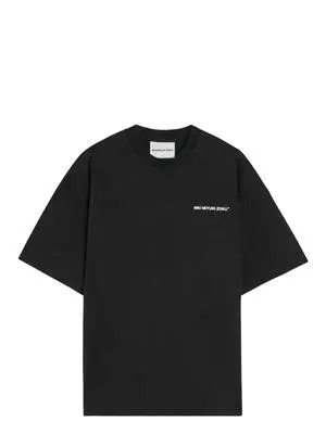 MKI MIYUKI ZOKU Logo-print Drop-shoulder T-shirt - Black