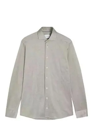 Eton Houndstooth Long-sleeve Shirt - Neutrals
