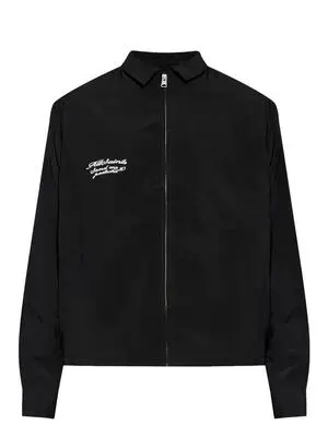 ALLSAINTS Buck Embroidered Logo Shirt Jacket - Black