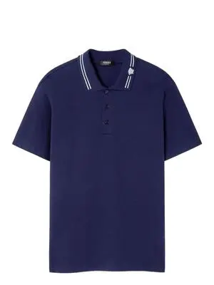 Versace Cotton Polo Shirt - Blue