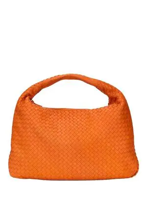 Bottega Veneta Intrecciato Hobo Shoulder Bag - Orange