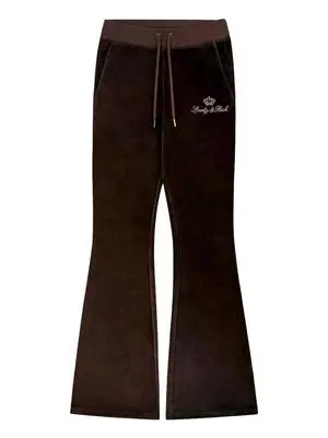 Juicy Couture X S&r Crystal-embellished Flared Trousers - Brown