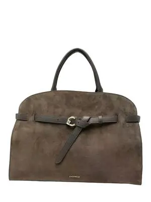 COCCINELLE Buckle Detail Suede Shoulder Bag - Green