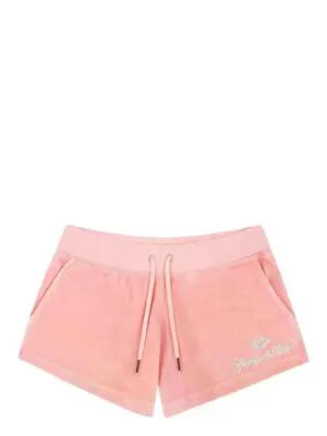 Juicy Couture Crystal-embellished Velour Shorts - Pink