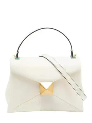Red Valentino One Stud Leather Tote Bag - Neutrals