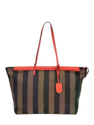 Fendi Pequin Roll Tote Bag - Brown