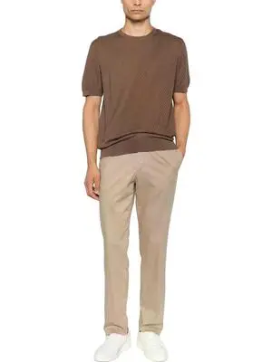 Corneliani Textured-knit T-shirt - Brown