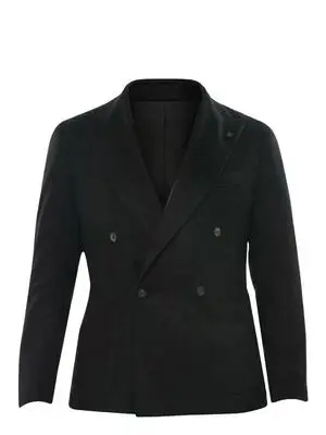Tagliatore Peak-lapel Double-breasted Blazer - Black