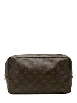 LOUIS VUITTON Louis Vuitton 1994 Monogram Troussse Toilette 28 Clutch Bag Brown