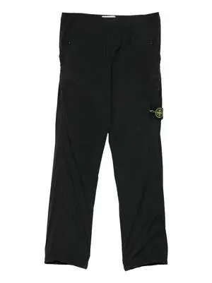 Stone Island Logo-patch Drawstring Trousers - Black