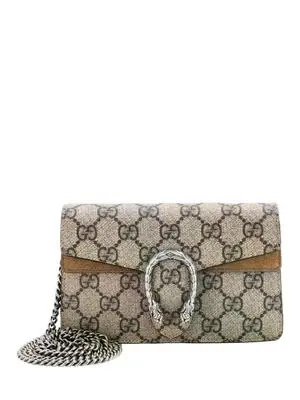 Gucci Dionysus Gg Coated Canvas Super Mini Crossbody Bag - Brown