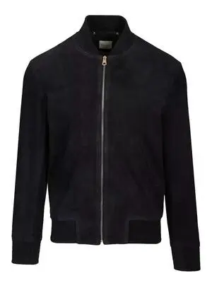 Paul Smith Suede Bomber Jacket - Blue