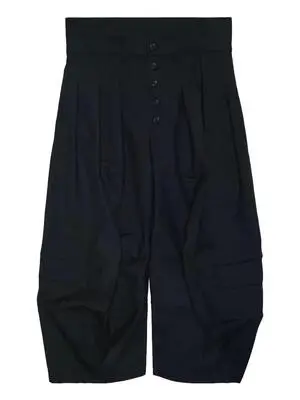 CHRISTOPHER NEMETH Christopher Nemeth Pleated Button-Fly Cropped Trousers