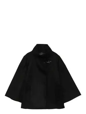 FAY Cape Style Jacket With Lobster Clasp - Black