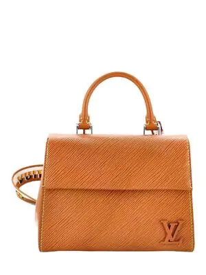 LOUIS VUITTON Cluny Top Handle Bag Epi Leather Mini Satchel - Brown