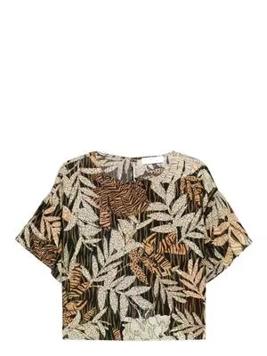 KAOS Printed Blouse - Black