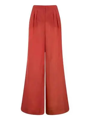 Alberta Ferretti High-waisted Wide-leg Trousers - Red