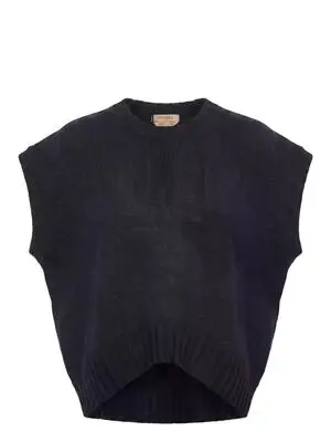 TWINSET Ribbed Knit Sleeveless Sweater - Blue