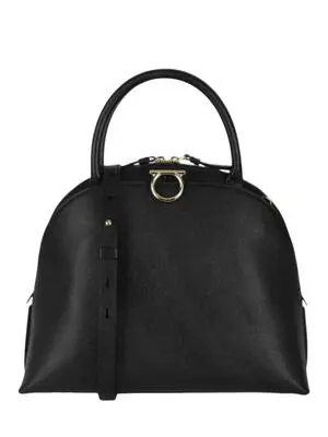 FERRAGAMO Medium Gancini Tote Bag - Black