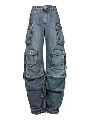 Attico The Attico Multi-Pocket Cargo Pants Blue