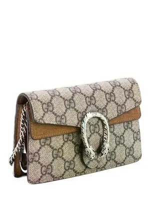 Gucci Dionysus Gg Coated Canvas Super Mini Crossbody Bag - Brown