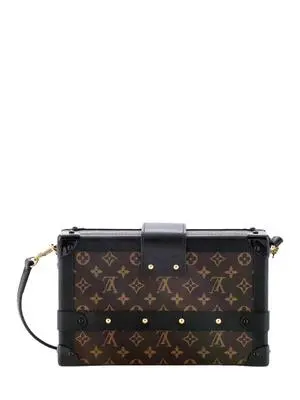 LOUIS VUITTON Louis Vuitton Petite Malle Handbag Monogram Canvas Clutch Bag Black