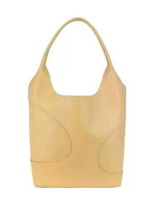 FERRAGAMO Debossed Cut-out Shoulder Bag - Yellow