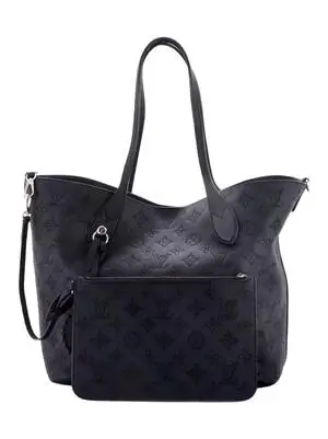 LOUIS VUITTON Blossom Mahina Leather Mm Tote Bag - Black