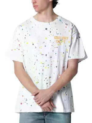 GALLERY DEPT. Paint-splatter Logo-print T-shirt - White